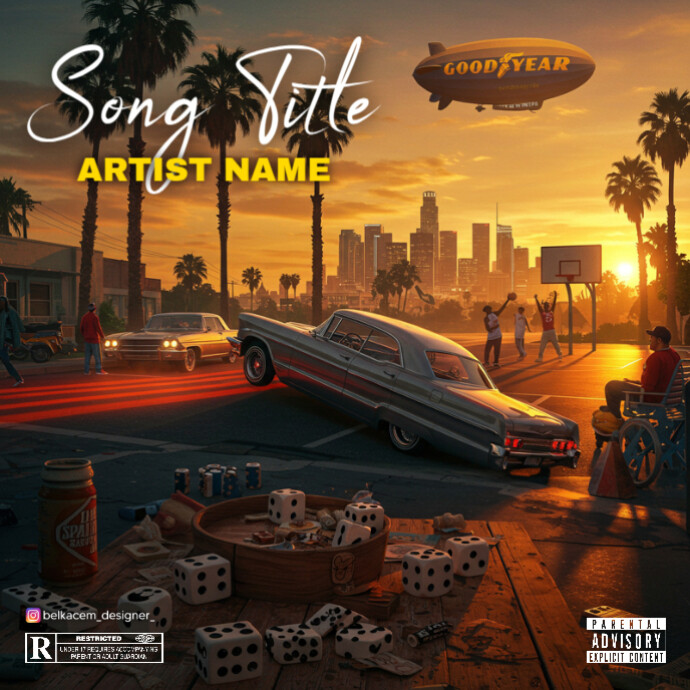Professional California Street Sunset Album Cover Template | PosterMyWall