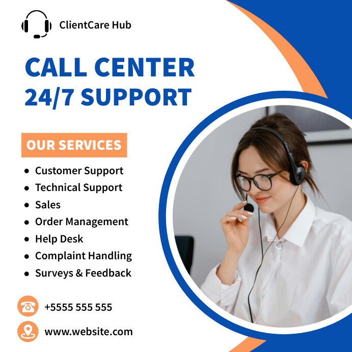 Copy of Professional Call Center Instagram Post | PosterMyWall