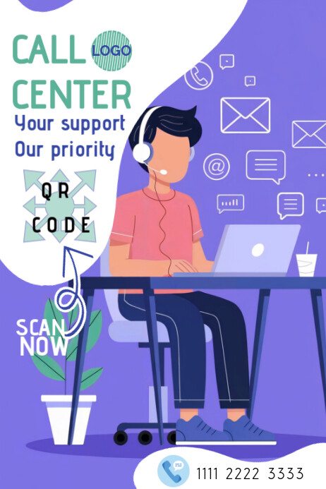 Plantilla de professional call center poster | PosterMyWall