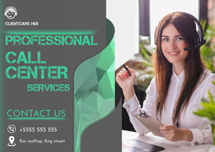Copy of Professional Call Center Services A4 | PosterMyWall