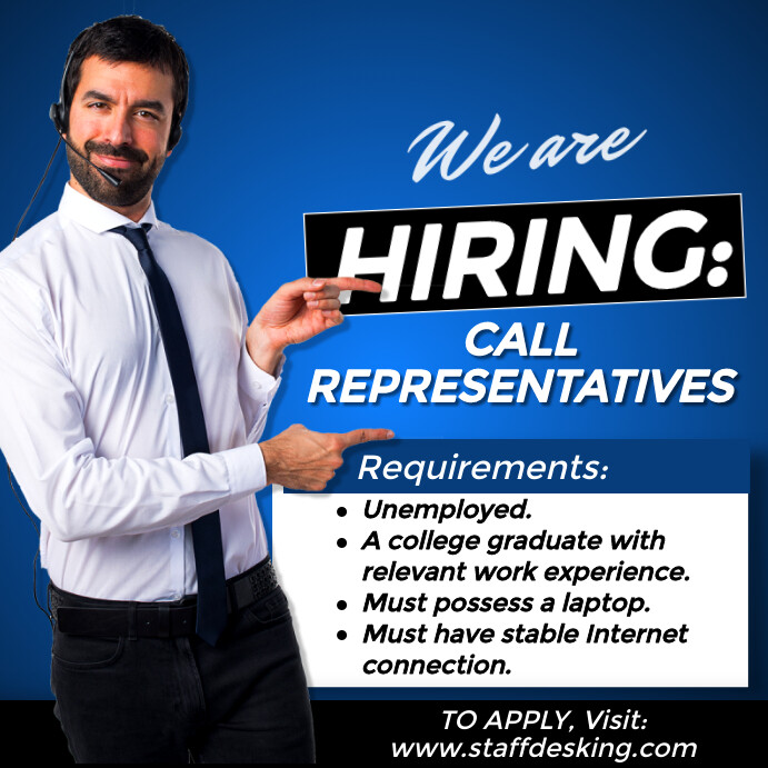 PROFESSIONAL CALL CENTRE HIRING FLYERS Template | PosterMyWall