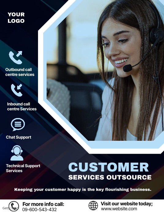 Copy of Professional Call Centre Outsourcing Service | PosterMyWall