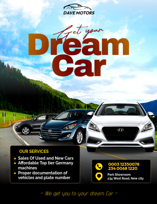 professional Car Sales Dealership flyer template | PosterMyWall