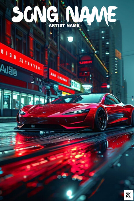 Professional Car Song Album Cover Poster Template | PosterMyWall