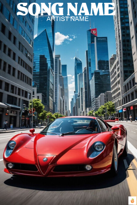 Professional Car Song Album Cover Poster Template | PosterMyWall
