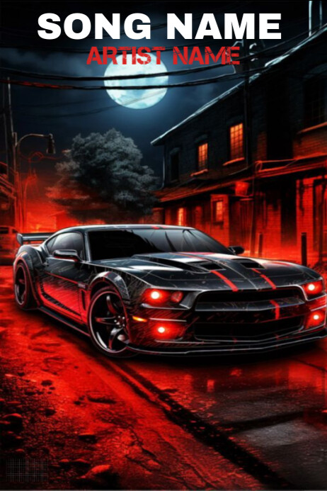 Professional Car Song Album Cover Poster Template | PosterMyWall