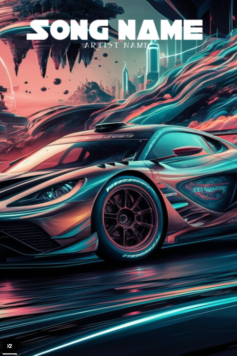 Professional Car Song Album Cover Poster Template | PosterMyWall