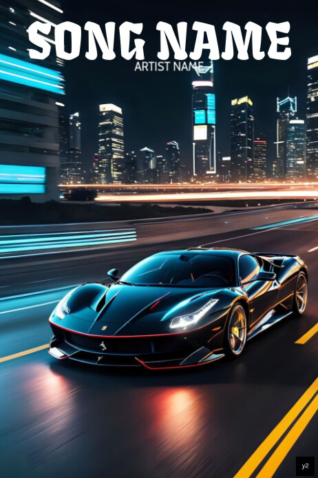 Professional Car Song Album Poster Template | PosterMyWall
