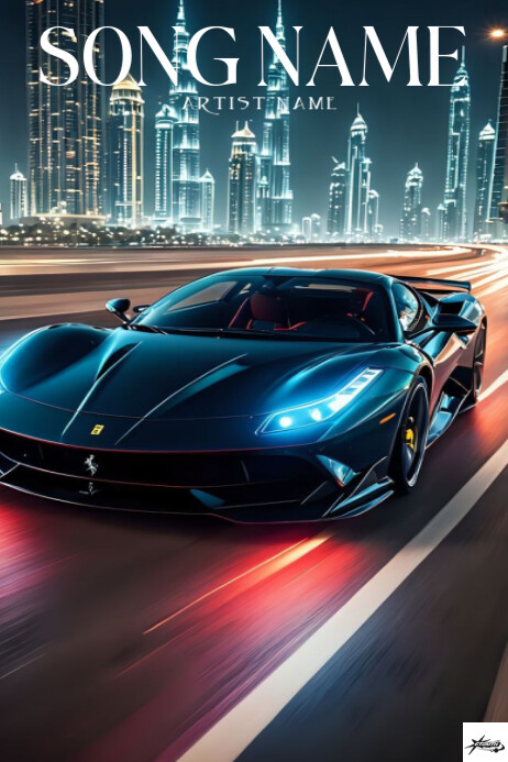 Professional Car Song Album Poster Template | PosterMyWall