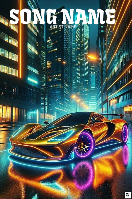 Professional Car Song Album Poster Template | PosterMyWall