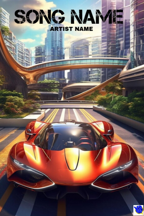 Professional Car Song Album Poster Template | PosterMyWall