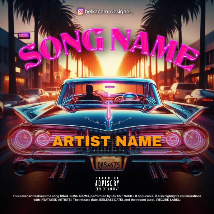 Copy of Professional Car Sunset Album Cover | PosterMyWall