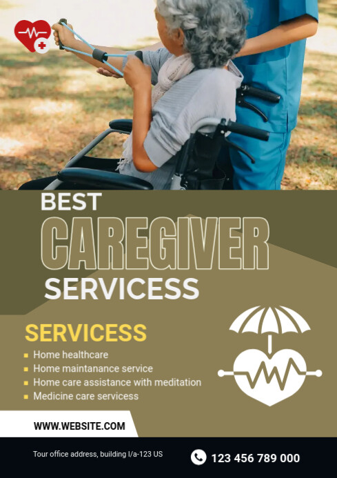 Plantilla de Professional Caregiver Service Flyer A1 | PosterMyWall