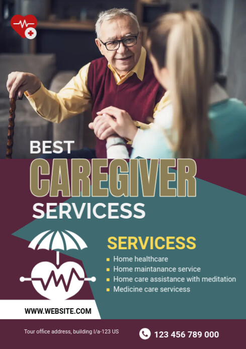 Copy of Professional Caregiver Service Flyer A3 | PosterMyWall