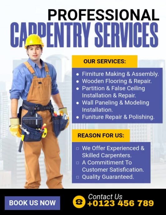 Copy of Professional Carpentry Services | PosterMyWall