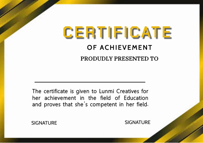 Professional Certificate A4 Template | PosterMyWall