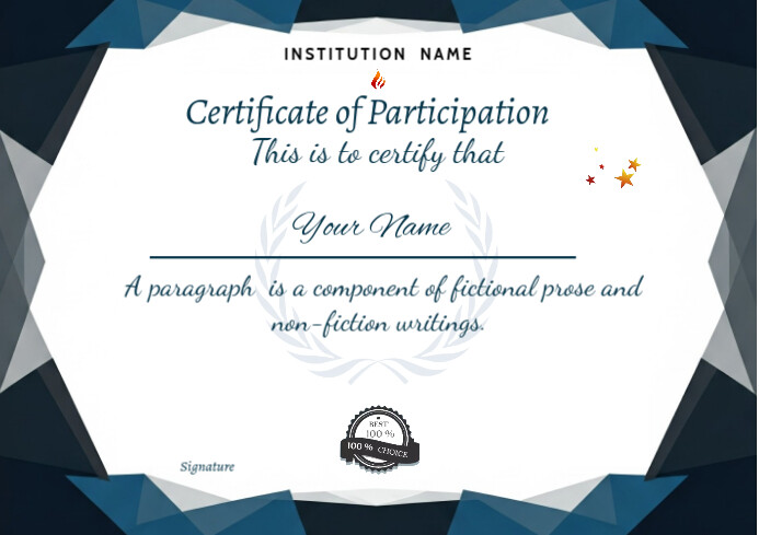 Professional Certificate A4 Template | PosterMyWall