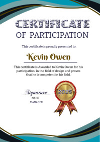 Professional Certificate Of Achievement A4 Template | PosterMyWall