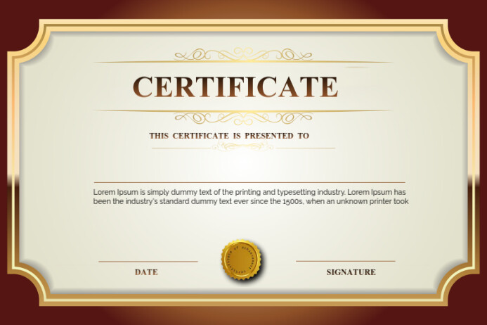 Professional Certificate Poster Templat | PosterMyWall
