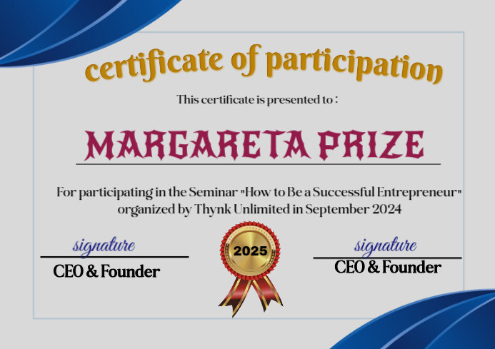 Copy of Professional Certificates Template A4 | PosterMyWall