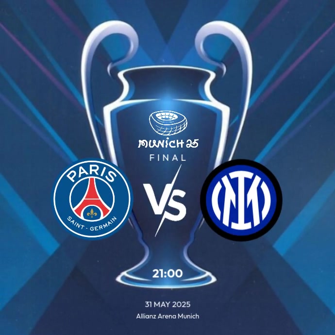 Plantilla de Professional Champions League Final Match Instagram Post ...