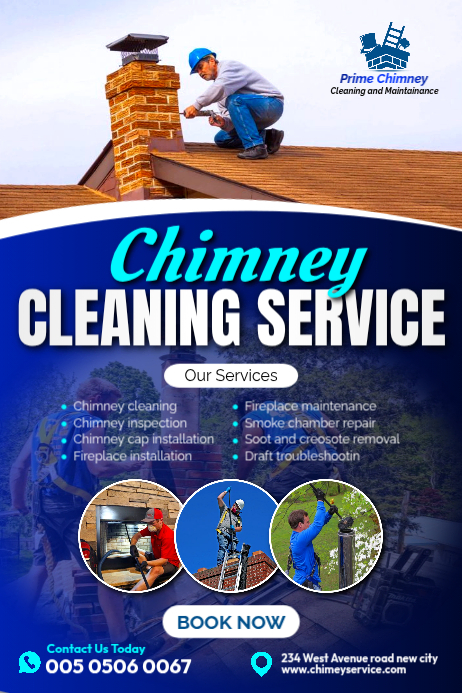 Professional Chimney Sweep Cleaning Repair Maintenance Service Business ...