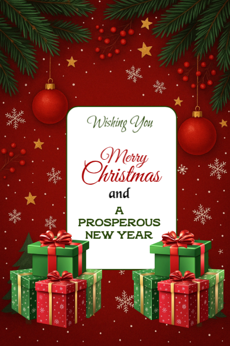 Professional Christmas Card poster template | PosterMyWall