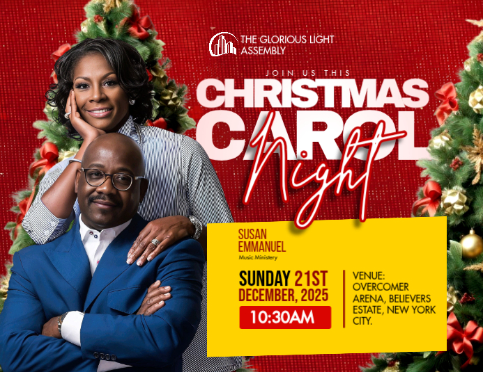 Plantilla de Professional Christmas Carol Flyer, Church Music Night ...