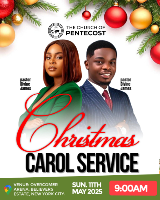 Professional Christmas Carol Instagram Portrait Template | PosterMyWall