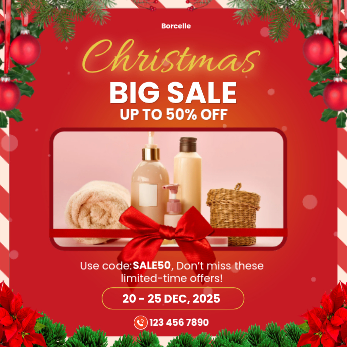 Professional Christmas sale promo Template | PosterMyWall