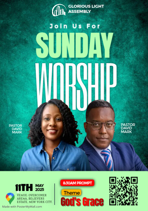 Professional Church A3 Template | PosterMyWall