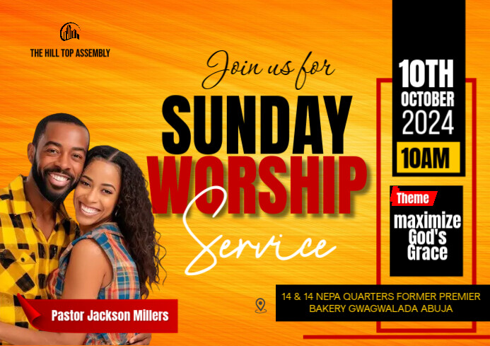 Professional Church A4 Template | PosterMyWall