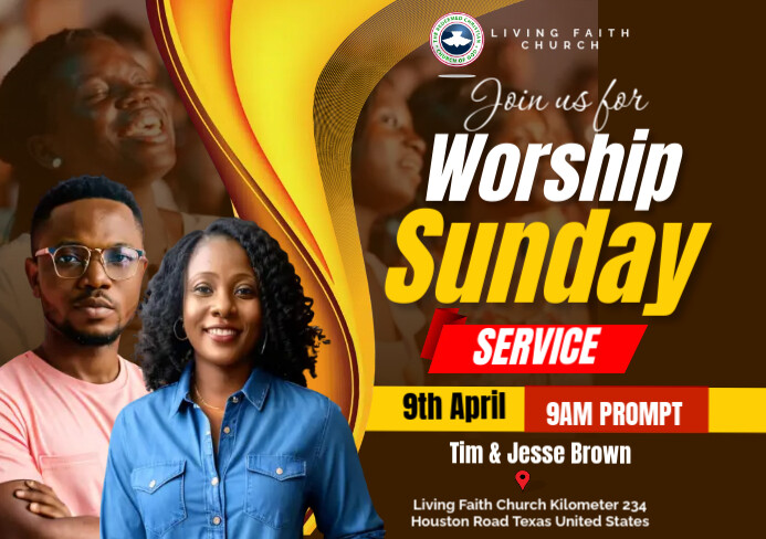 Professional Church A5 Template | PosterMyWall