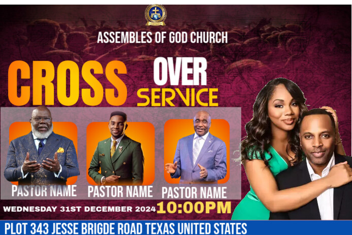 Professional Church Banner 4' × 6' Template | PosterMyWall
