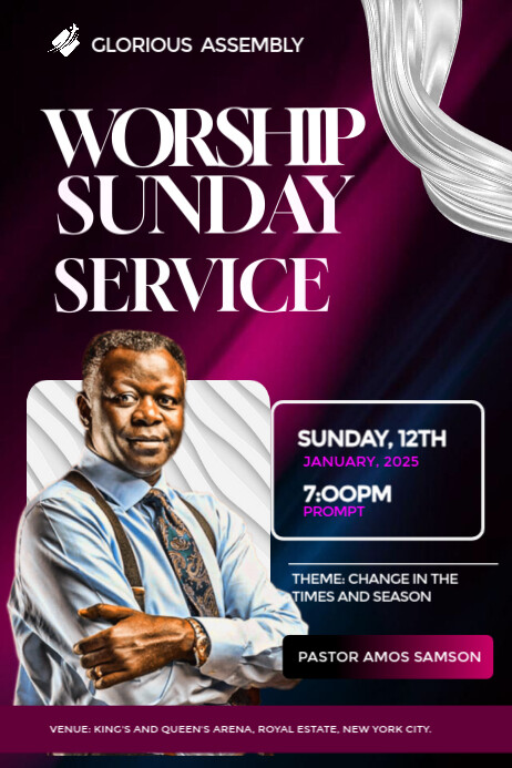 Copy of Professional Church Banner 4' × 6' | PosterMyWall