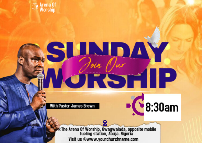 Professional Church Design Flyer A4 Template | PosterMyWall