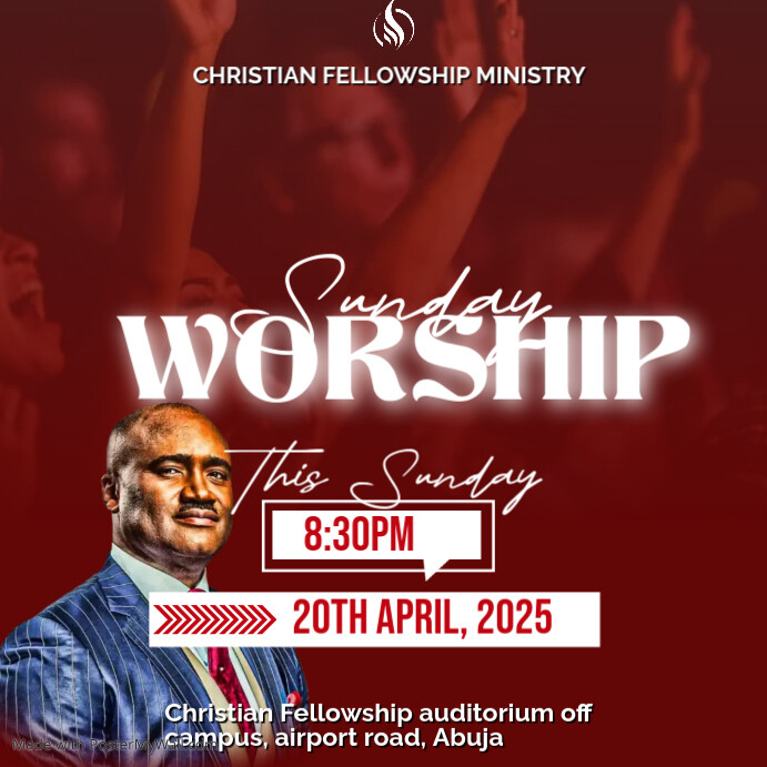 Professional Church Design Flyer Square (1:1) Template | PosterMyWall