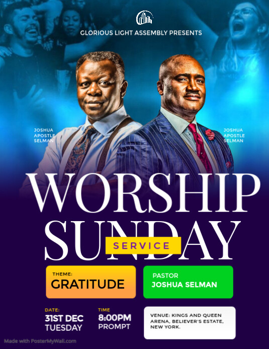 Professional Church Flyer (us Letter) Template | PosterMyWall