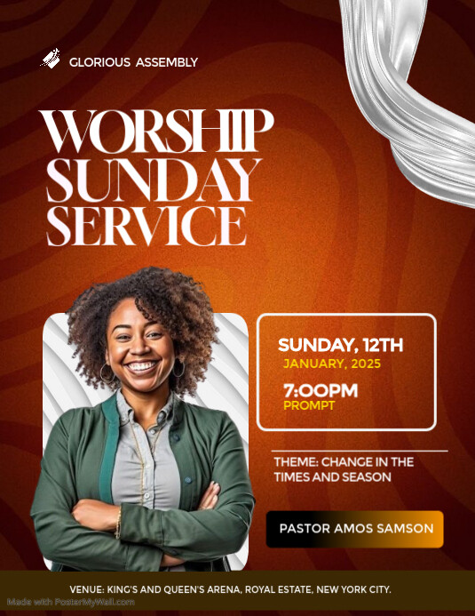 Copy of Professional Church Flyer (us Letter) | PosterMyWall