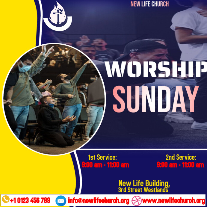 Professional Church Instagram Post Templat | PosterMyWall