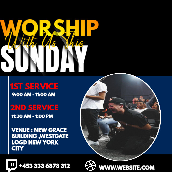 Professional Church Instagram Post Templat | PosterMyWall