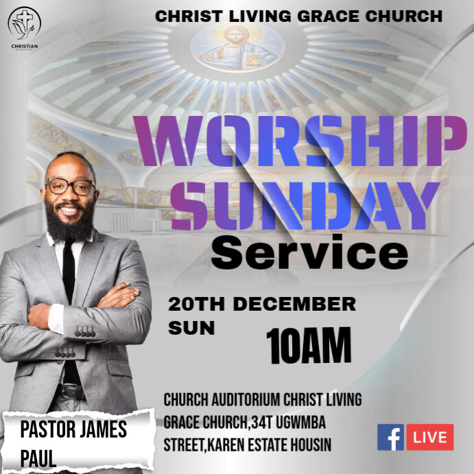 Professional Church Instagram Post Template | PosterMyWall