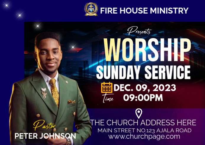 Professional Church Postcard Template | PosterMyWall