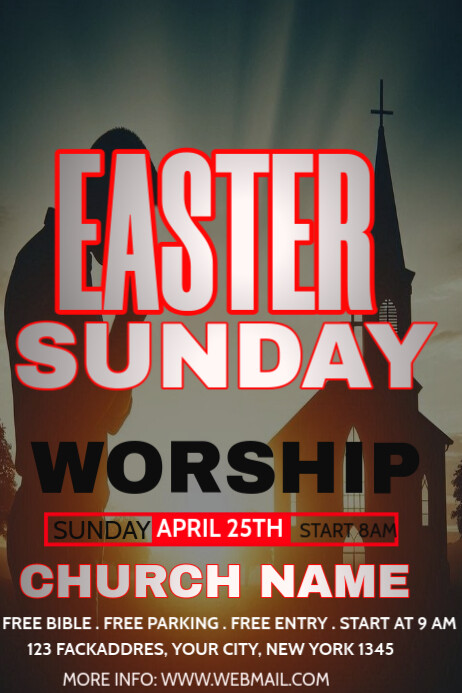 Professional Church Poster Template | PosterMyWall