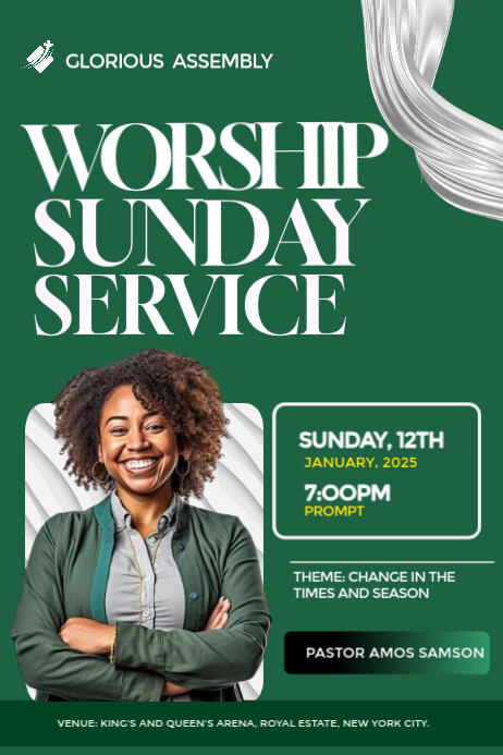 Professional Church Poster Template | PosterMyWall