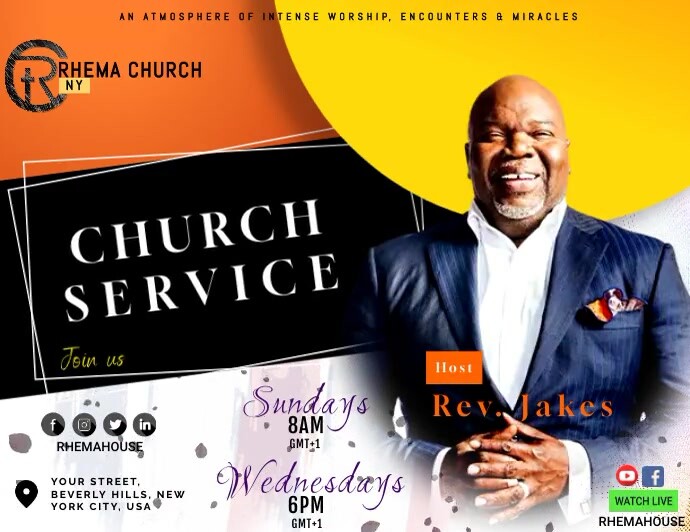Professional Church Service Flyer (us Letter) Template | PosterMyWall