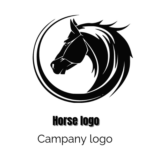 Professional Circle Logo Horses Logo Template | PosterMyWall