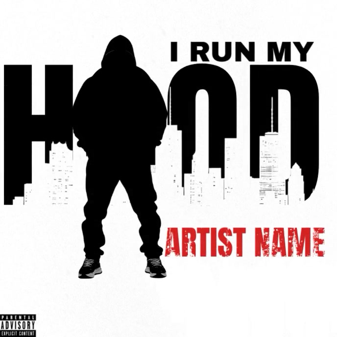 Professional City Silhouette Rap. Hip Hop. Mixtape. Album Cover ...