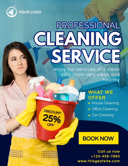 Professional Cleaning Service Template | PosterMyWall