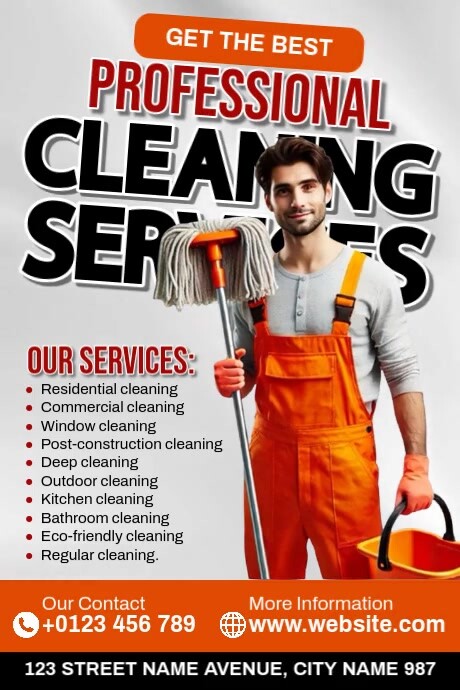 Professional Cleaning Services Templat | PosterMyWall